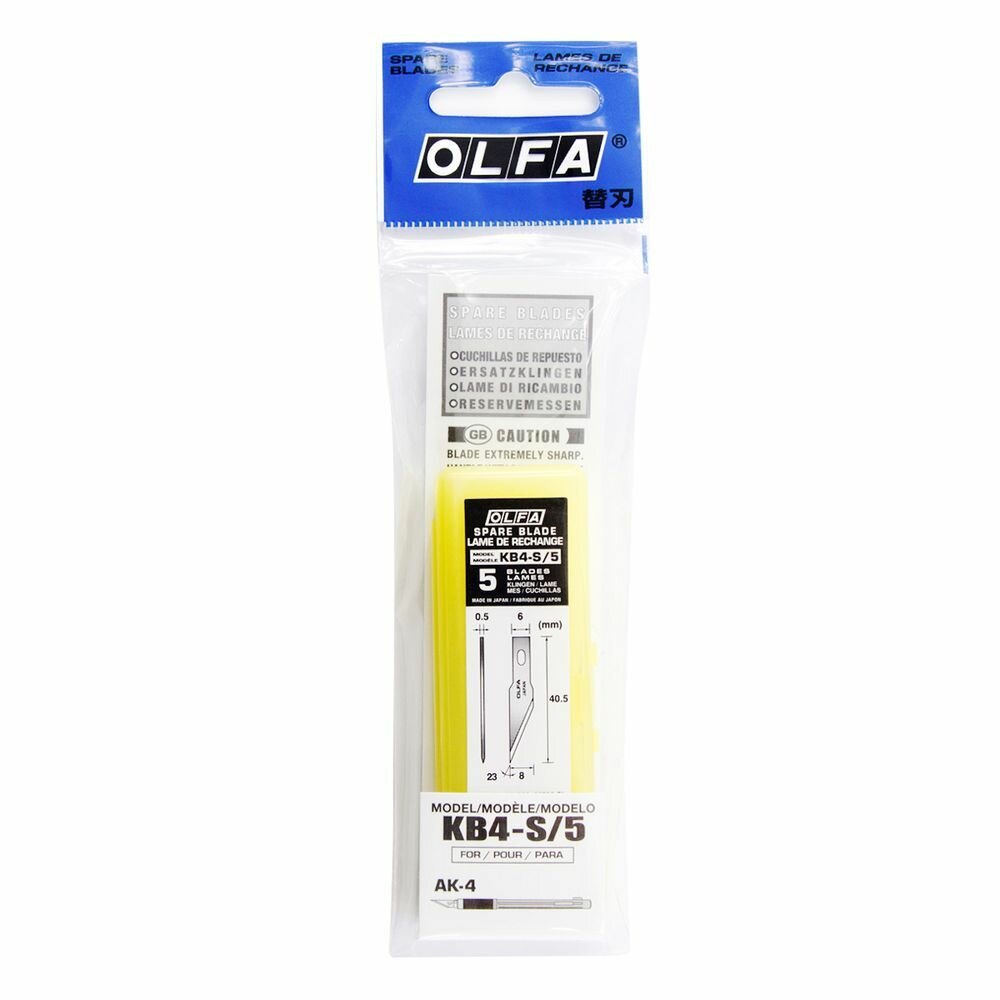 Лезвия для ножа OLFA "АК-4", запасные, на скос, 30 шт