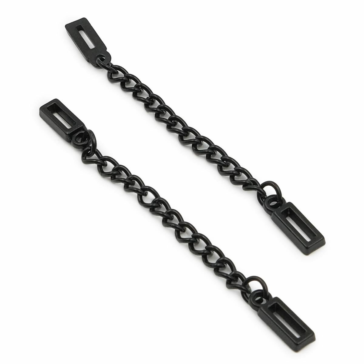 Вешалки-цепочки айрис Металл, 70х5 мм, матовые черные, ГДЖ1514, 10 шт