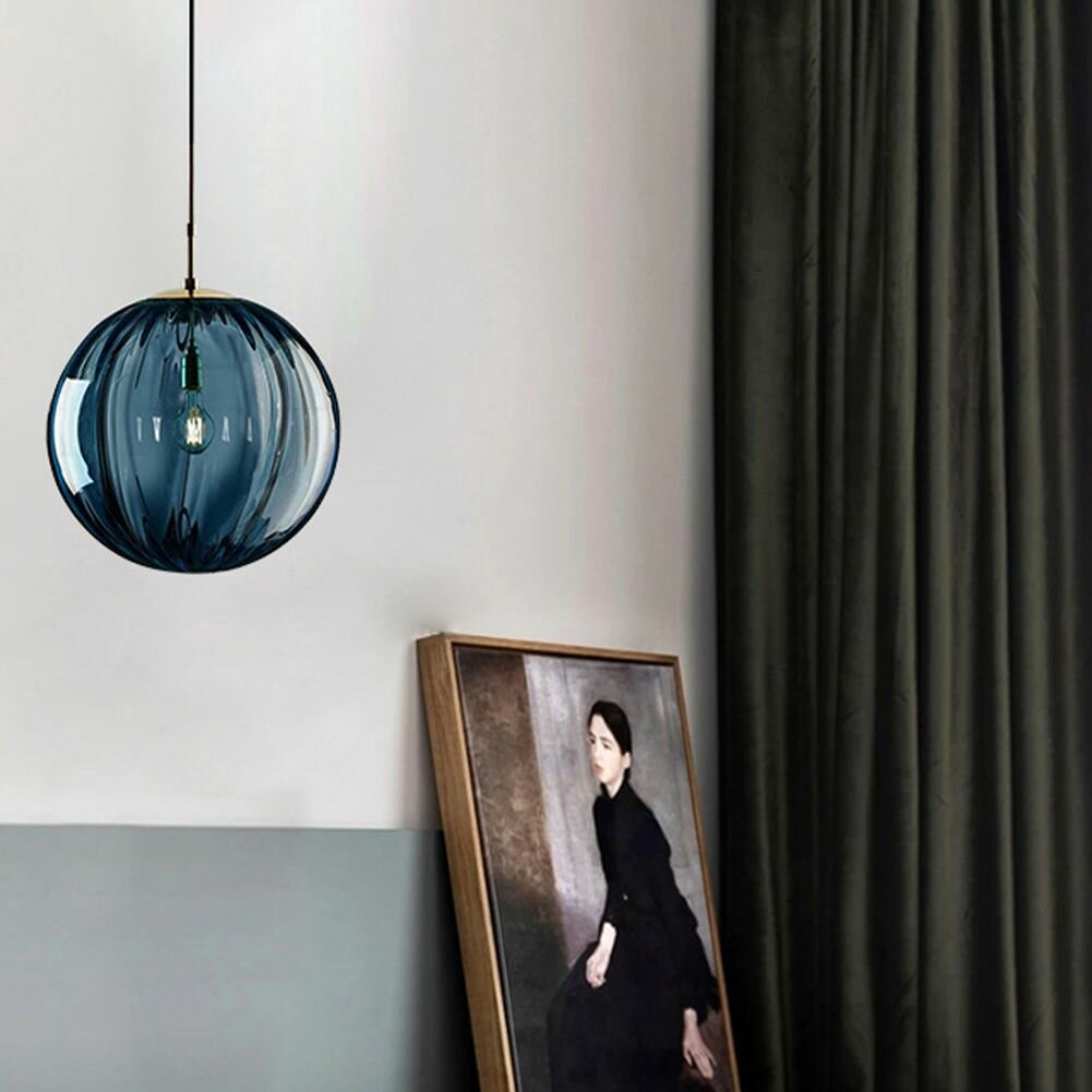 Стеклянная люстра, круглый шар, E14