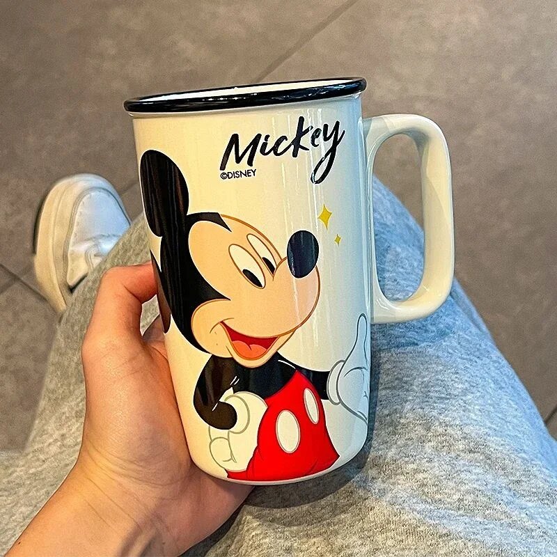 Микки Маус, Stitch чашка, Симпатичная прямая чашка, Disney Lilo&Stitch, синяя, 500 мл
