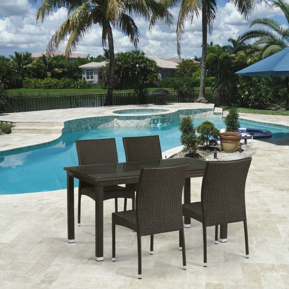 Комплект мебели 4+1T256A/Y380A-W53 Brown 4Pcs (Afina Garden)