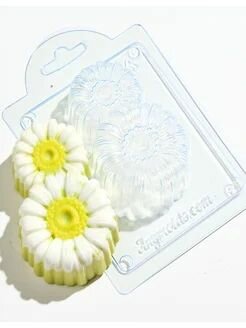 Восьмерка Ромашка форма пластиковая для мыла и шоколада