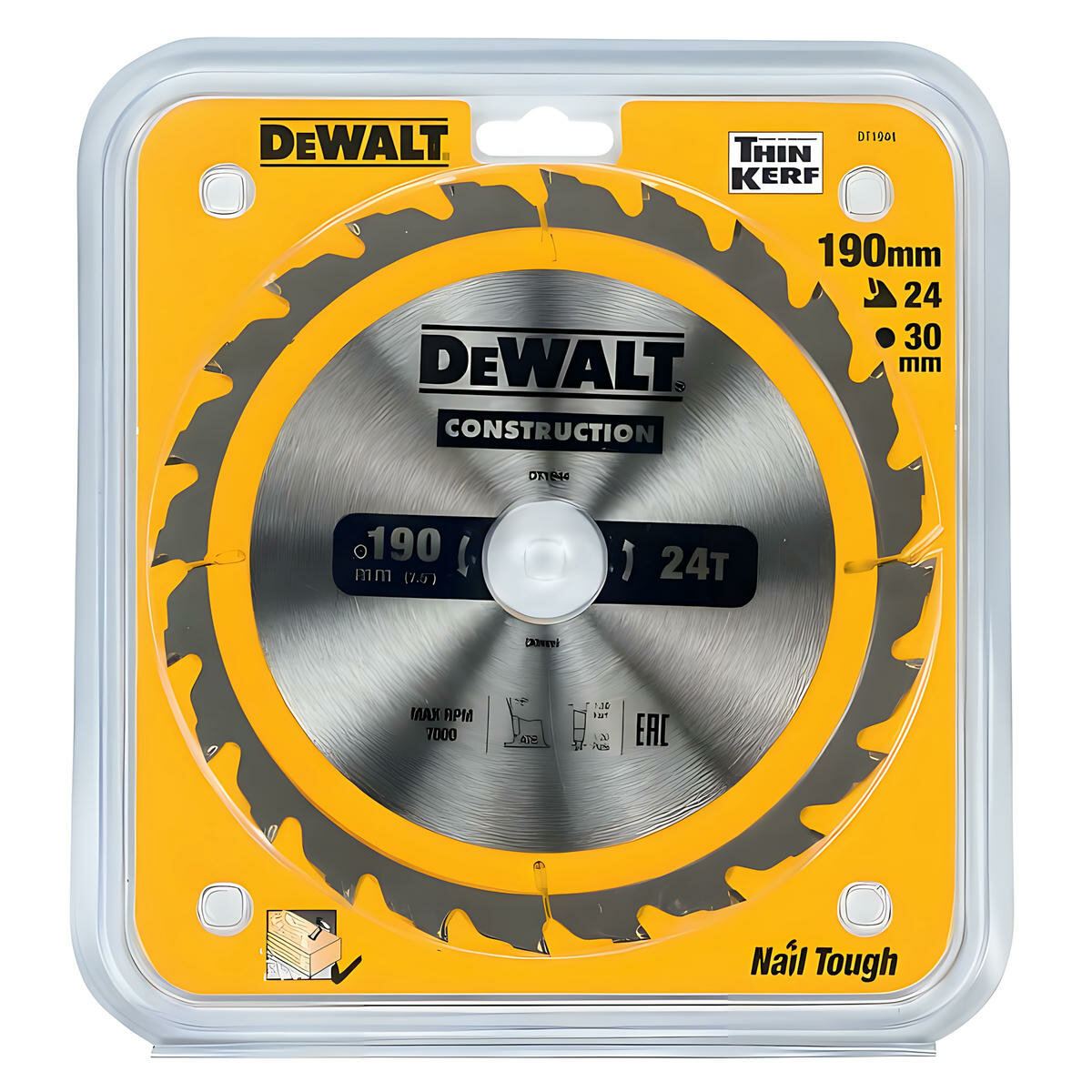 Диск пильный 190 х 30 мм 24T CONSTRUCTION DeWalt DT1944