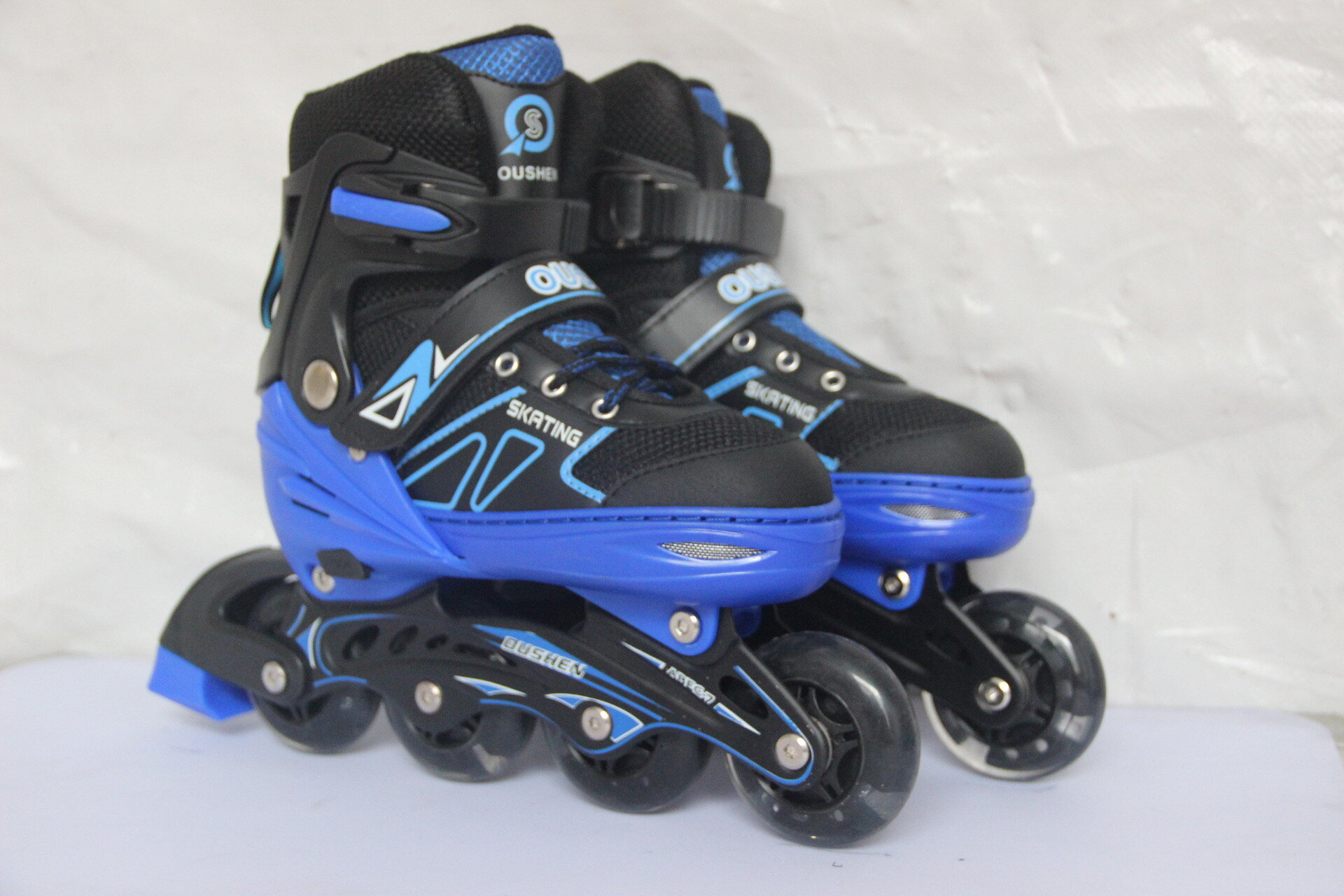 Роликовые коньки SKATE, PU, синие, размер M32-37