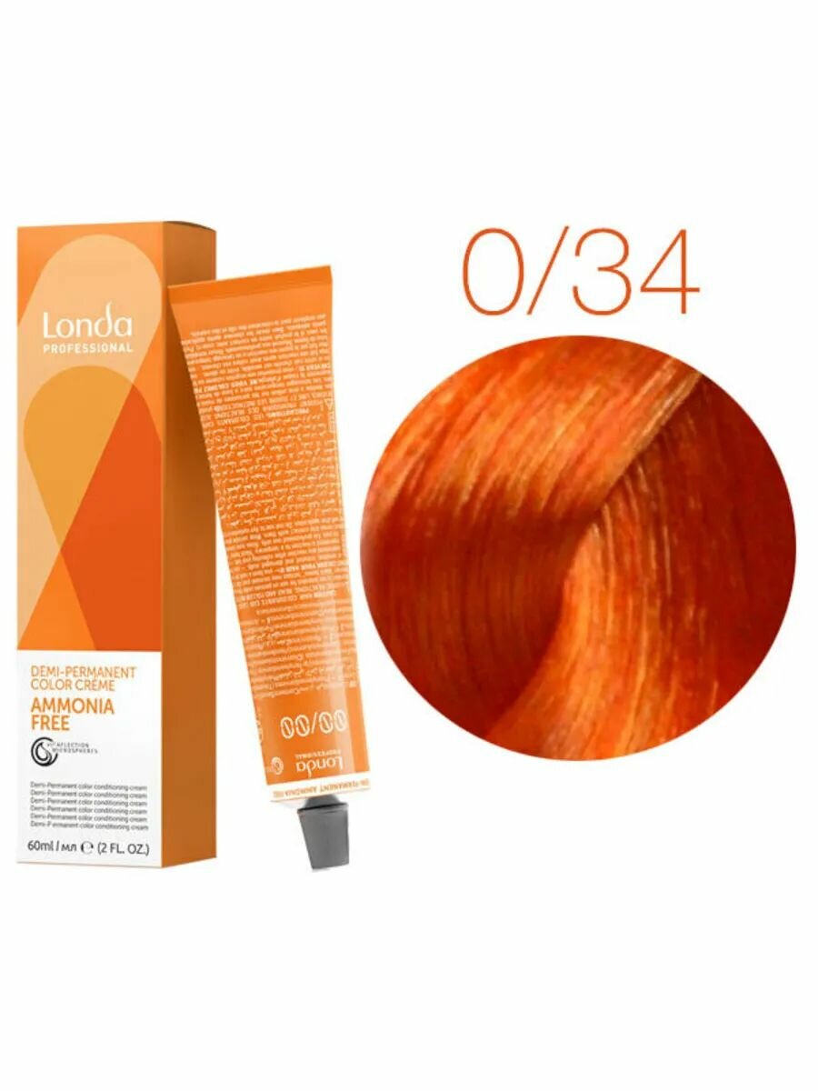 0/34 Краска для волос LondaColor Интенсивное тонирование Золотисто-медный микстон 60 мл