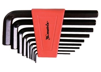 Набор ключей имбусовых HEX, 1,5–10 мм, CrV, 9 шт. MATRIX 11226