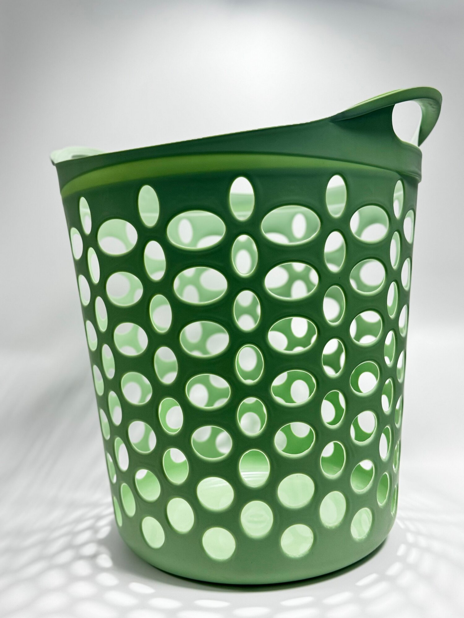 Корзина для белья в ванную гибкая 40 литров / корзинка эластичная с ручками для игрушек 40л.