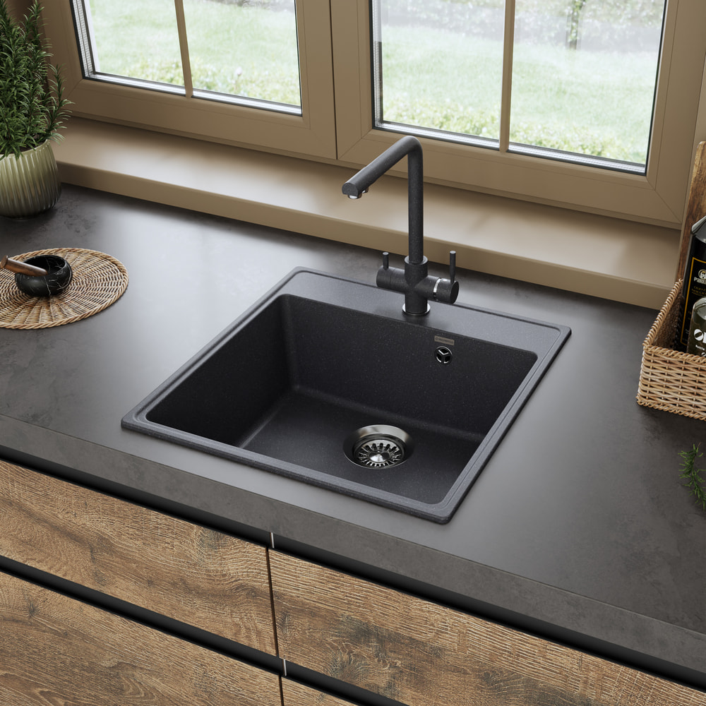 Кухонная мойка Maunfeld Perla 505 MFQS-505DGR темно-серый