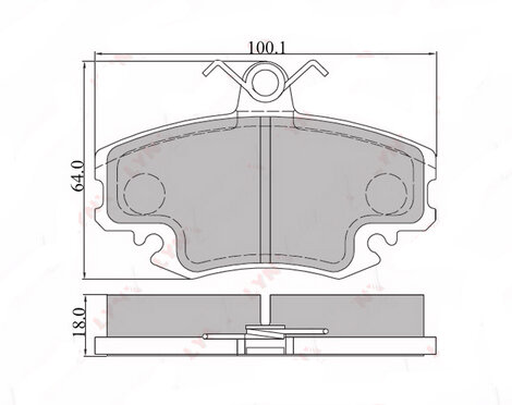 Колодки передние комплект RENAULT LOGAN 2004-2013 Рено Логан Япония