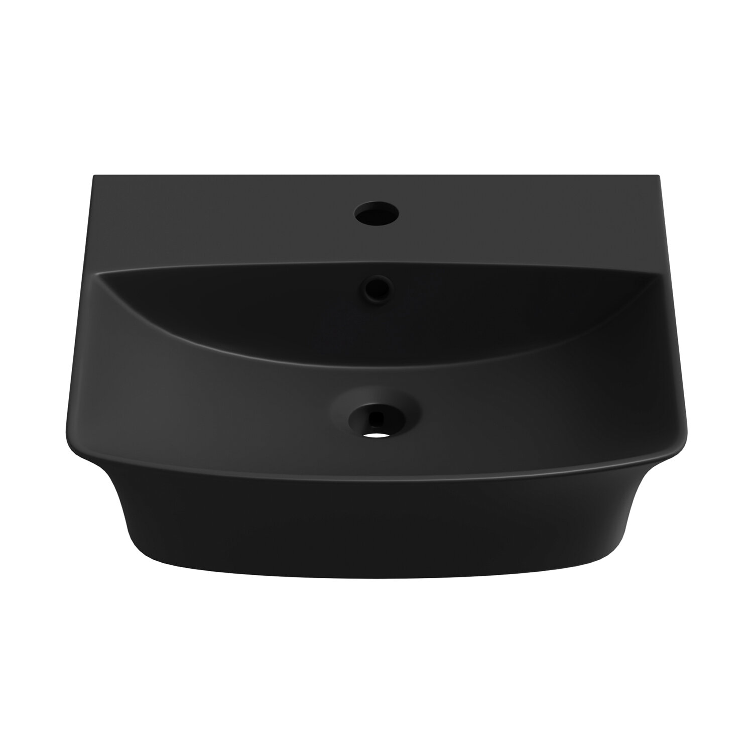 Подвесная или накладная раковина в ванную комнату Lavinia Boho Bathroom Sink 33311080: прямоугольная раковина, ширина умывальника 45 см, цвет матовый черный