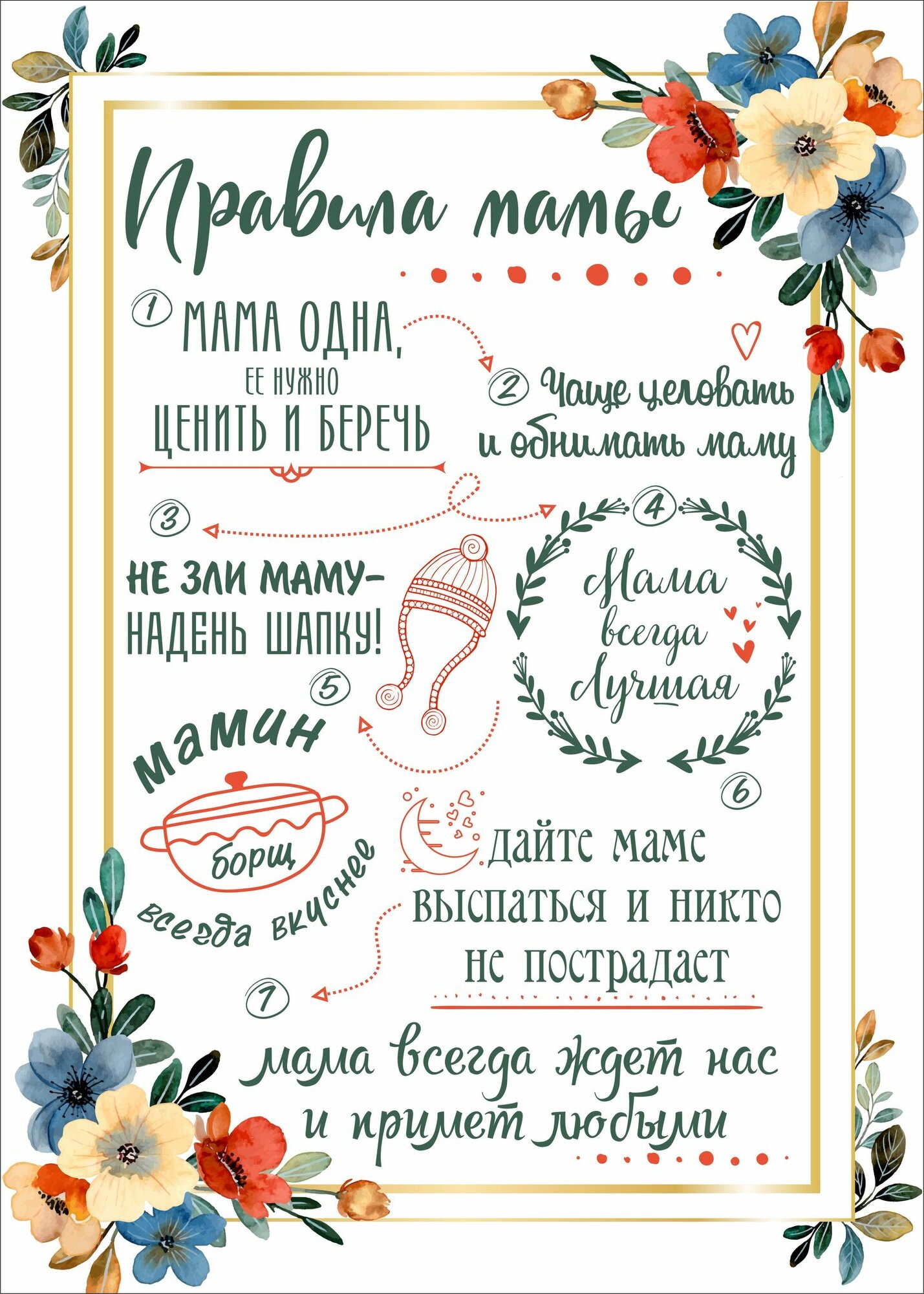 Постер Правила Мамы