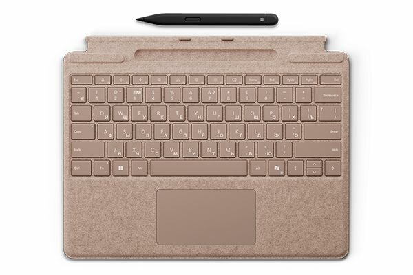 Клавиатура Surface Pro Copilot Keyboard с пером Slim Pen , Dune (Английская раскладка)