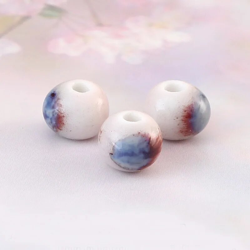 Керамические разделительные бусины JXMYLAI, 50 шт, 6 мм, 8 мм, 10 мм 10mm -hole 3mm, 02