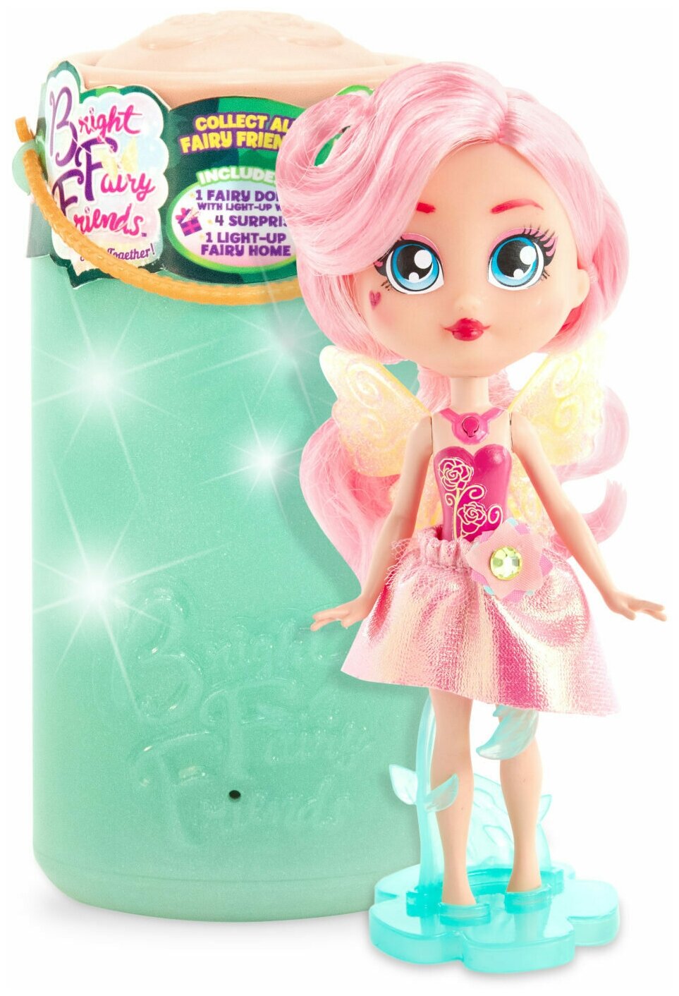 Bright Fairy Friends Фея-подружка Рози с домом-фонариком, 15 см (разноцветный)