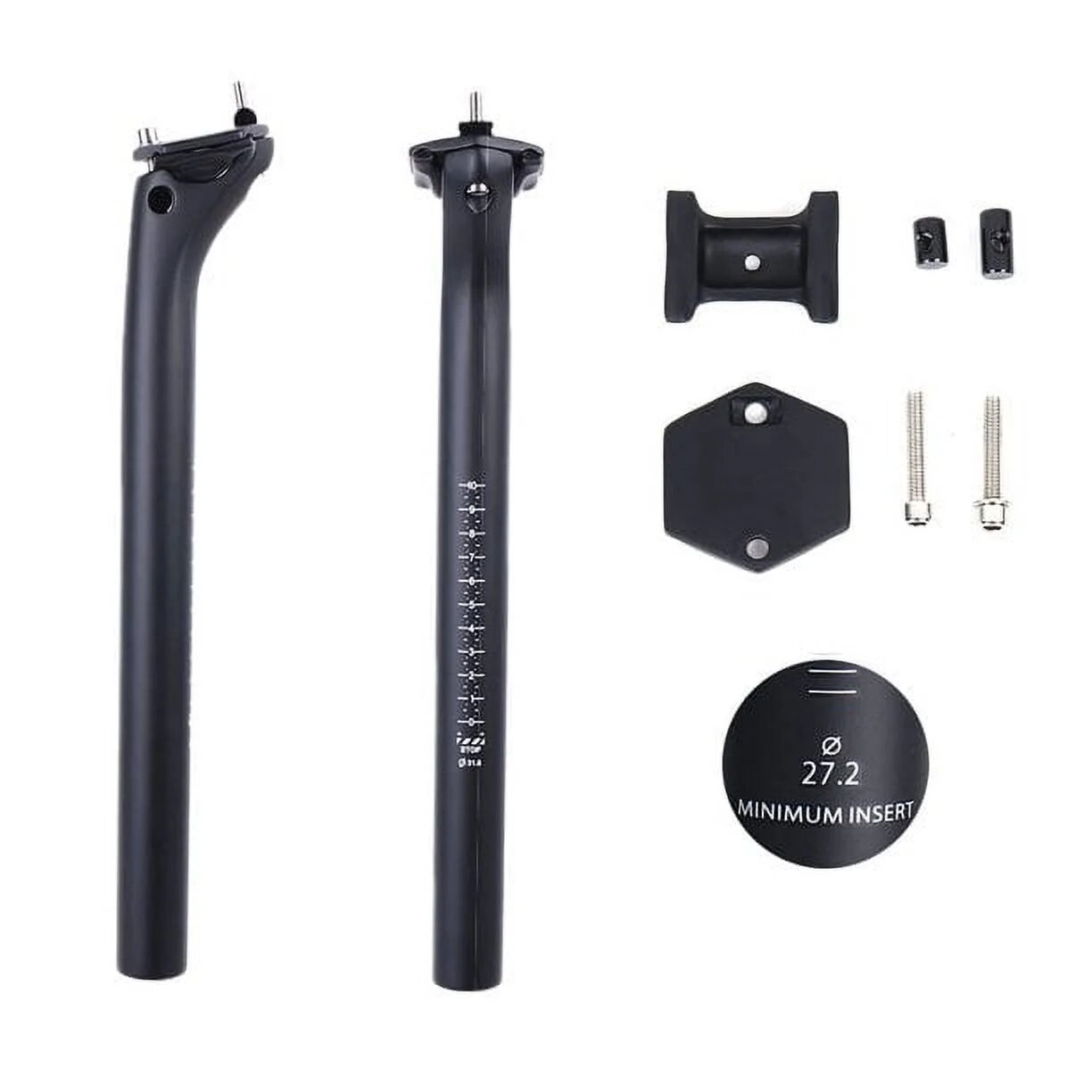 Подседельный штырь из ультралегкого углеродного волокна UD матовый T800, характеристики 27,2/31,6 мм * 350 / 400 мм, сме