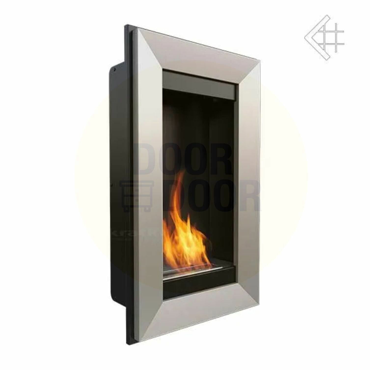 Биокамин Kratki CHARLIE 2 сатин, Металл, черный, 46x78x21,5 см