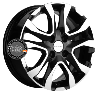 Диск автомобильный литой Khomen Wheels KHW1503 (Rio/Solaris) 15x6 4x100 et46 dia54.1 Black-FP