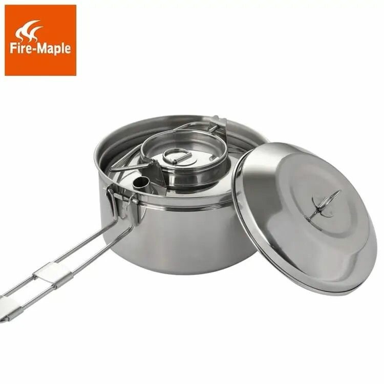 Fire-Maple Антарктическая посуда из нержавеющей стали Комбинация чайника и кастрюли