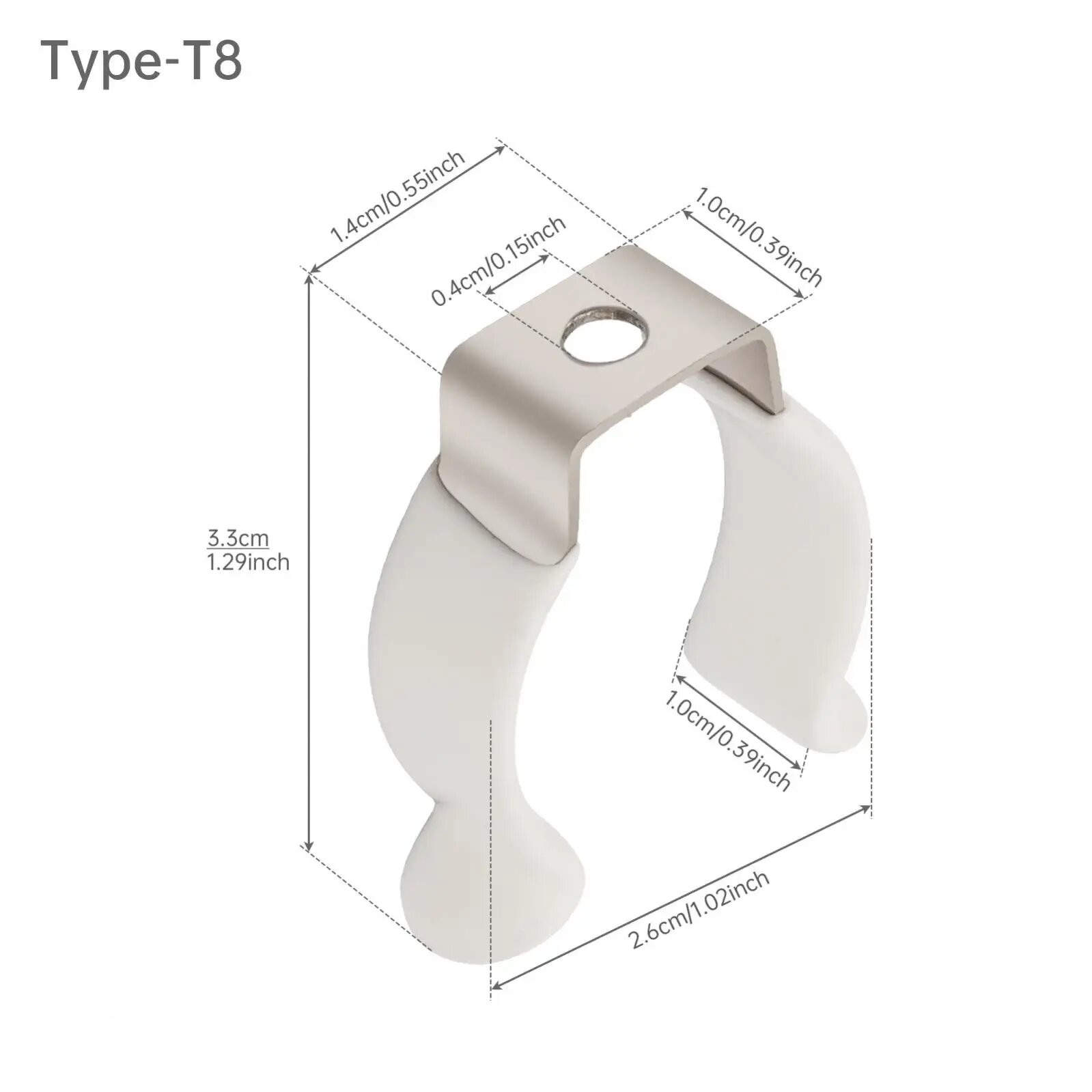 Пластиковые U-образные зажимы для ламп T5-T12 Type-T8