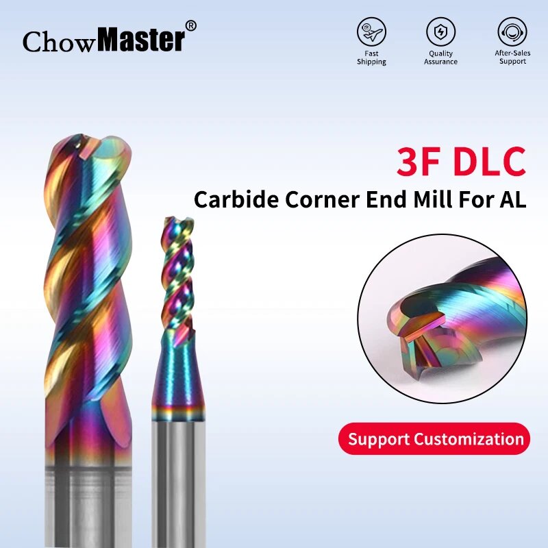 Фреза концевая твердосплавная Chowmaster 3F с радиусом закругления, с 12xR1.0x30x12x75