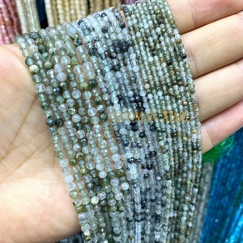 Синий сапфир бусины LUOMAN XIARI 2 3 4 мм 3mm 105-110pcs, green ghost crystal