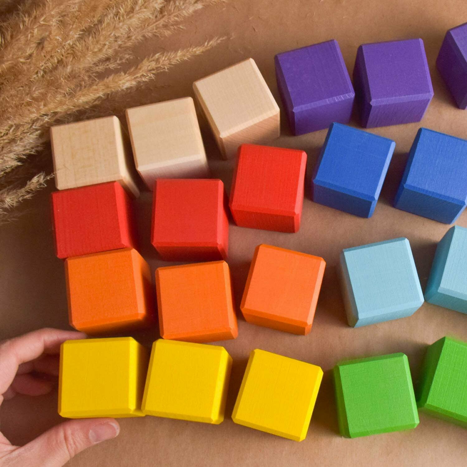 Кубики Детские Деревянные Развивающие для Малышей в Наборе Лавка Гудвина YZ