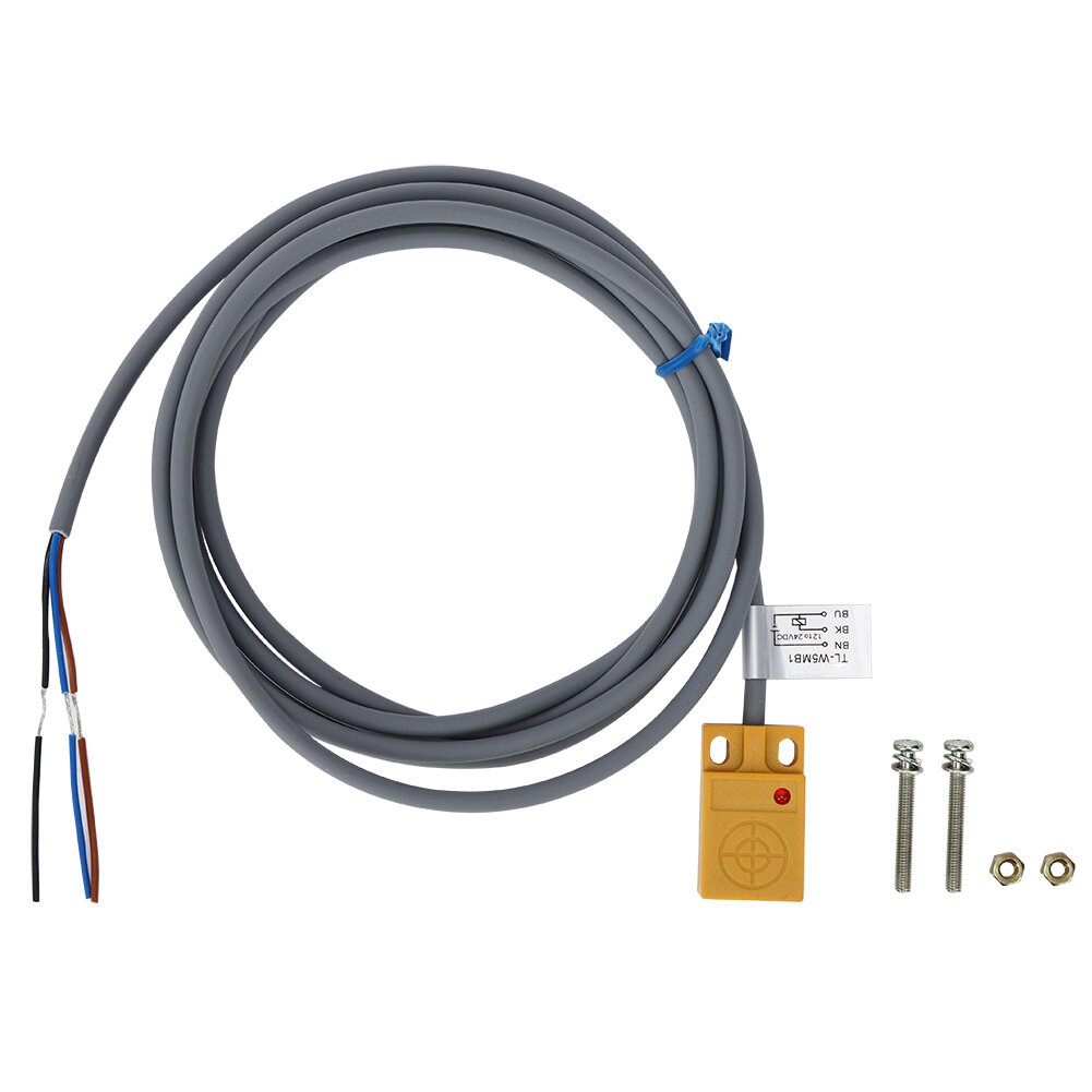 Бесконтактный датчик BERM, индуктивный, корпус из ABS-пластика, 12-24 В, 3 провода, PNP, NO, 5 мм.