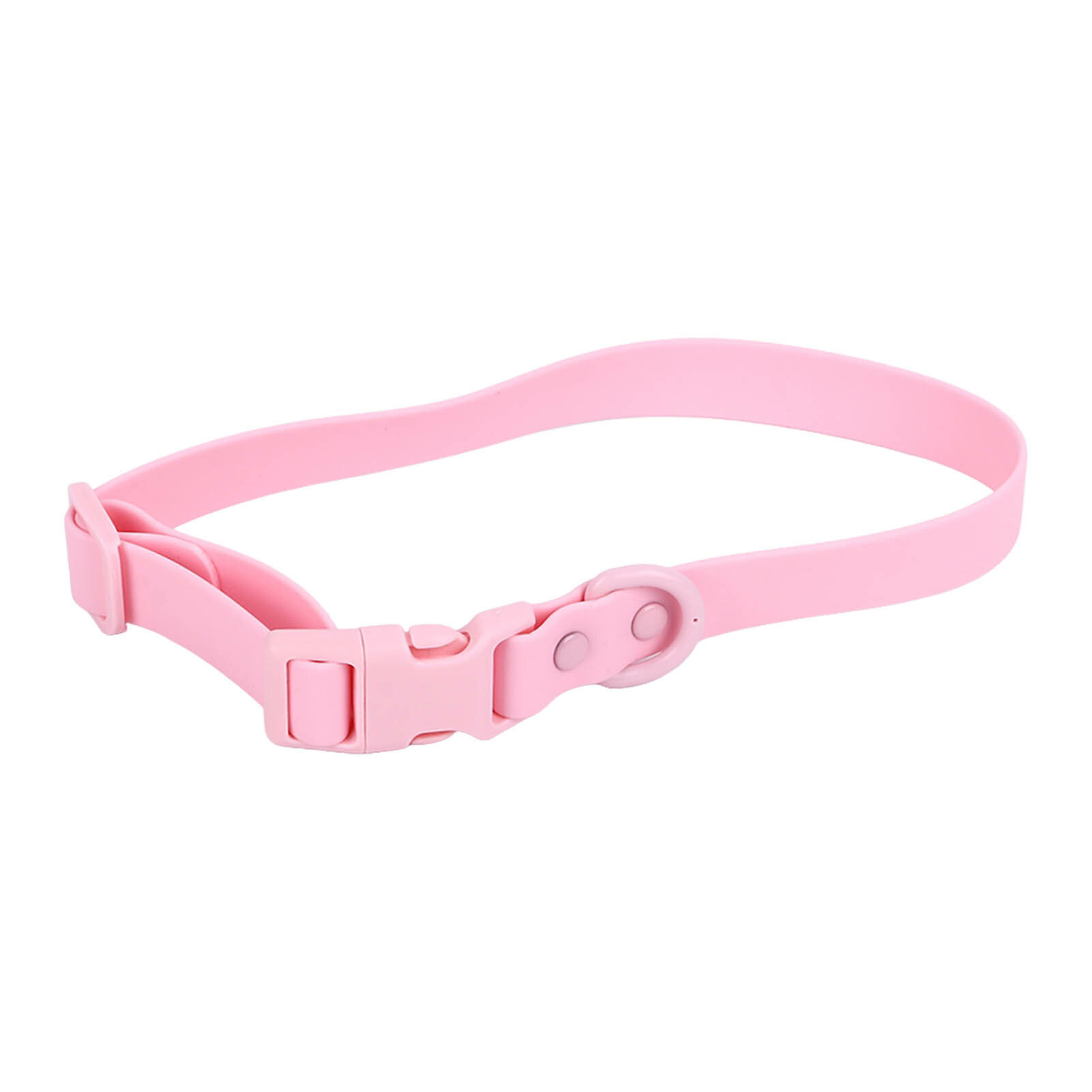 Adjustable Dog Collar Waterproof Rustproof Easy to Clean Soft Flexible Comfortable PVC for Dogs Cats Pets Pink 31‑50cm/12.2‑19.7in