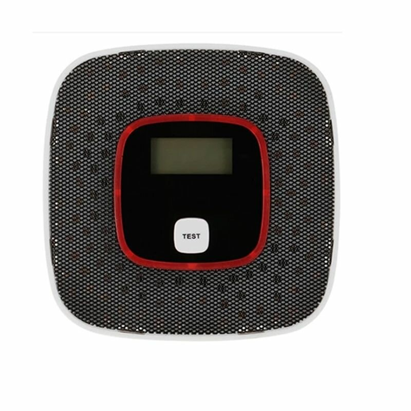 ЖК-датчик угарного газа с ЖК-дисплеем Тестер отравляющих газов Детектор с голосовым предупреждением Датчик природного газа Тестер дыма, черный