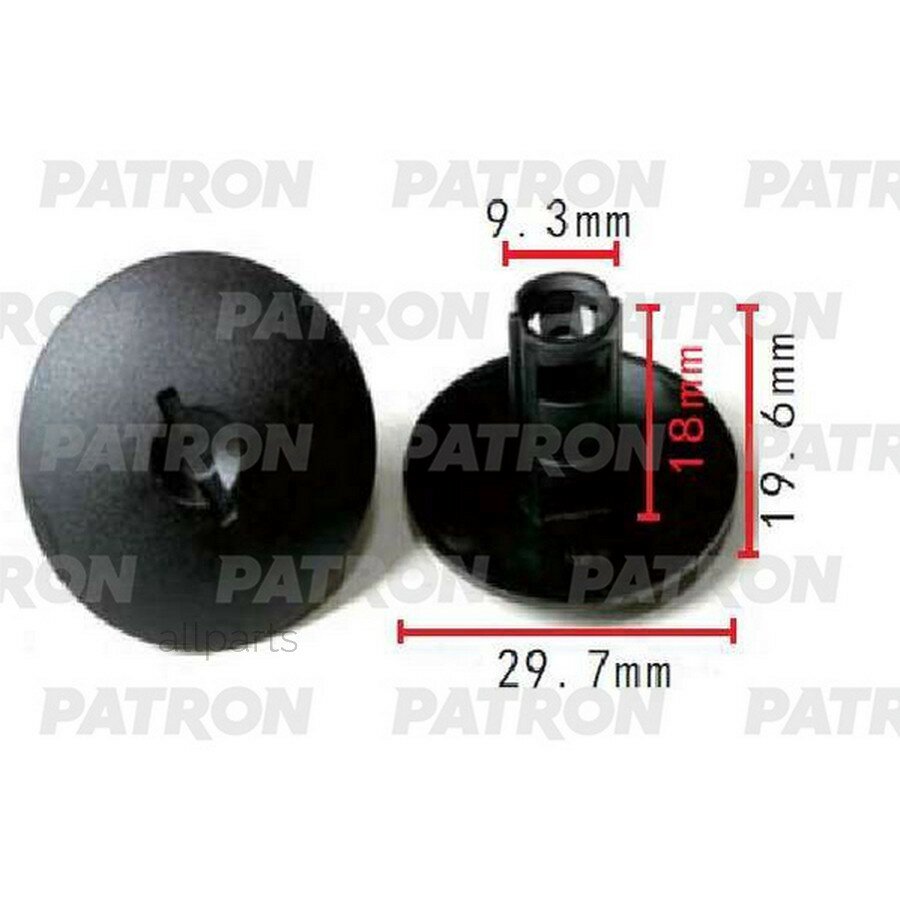 PATRON P37-1664 Клипса пластмассовая применяемость: клипса крепления переднего брызговика