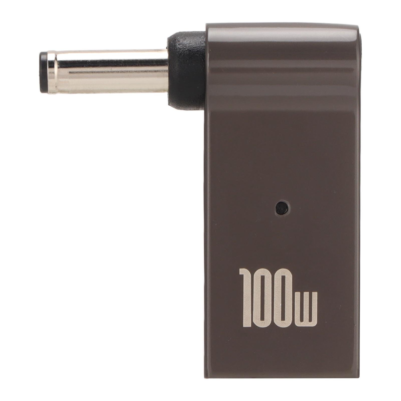 Адаптер для зарядки ноутбука Type-C «мама» — DC «папа» с поддержкой быстрой зарядки PD, алюминиевый сплав, 100 Вт, 4x1,35 мм.