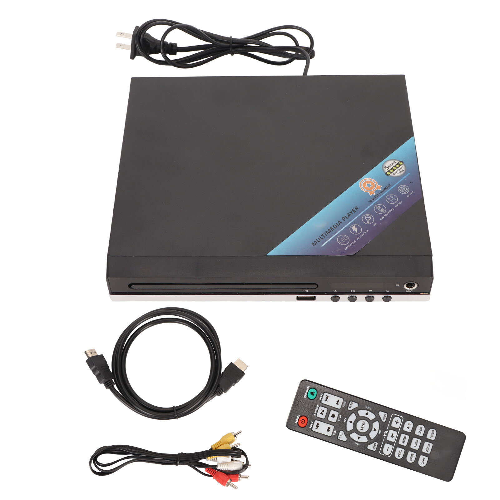 Мини-DVD-плеер Мультимедийный интерфейс HD AV-выход USB-вход Система NTSC PAL CD DVD-плеер для телевизора Американская вилка 100 240 В