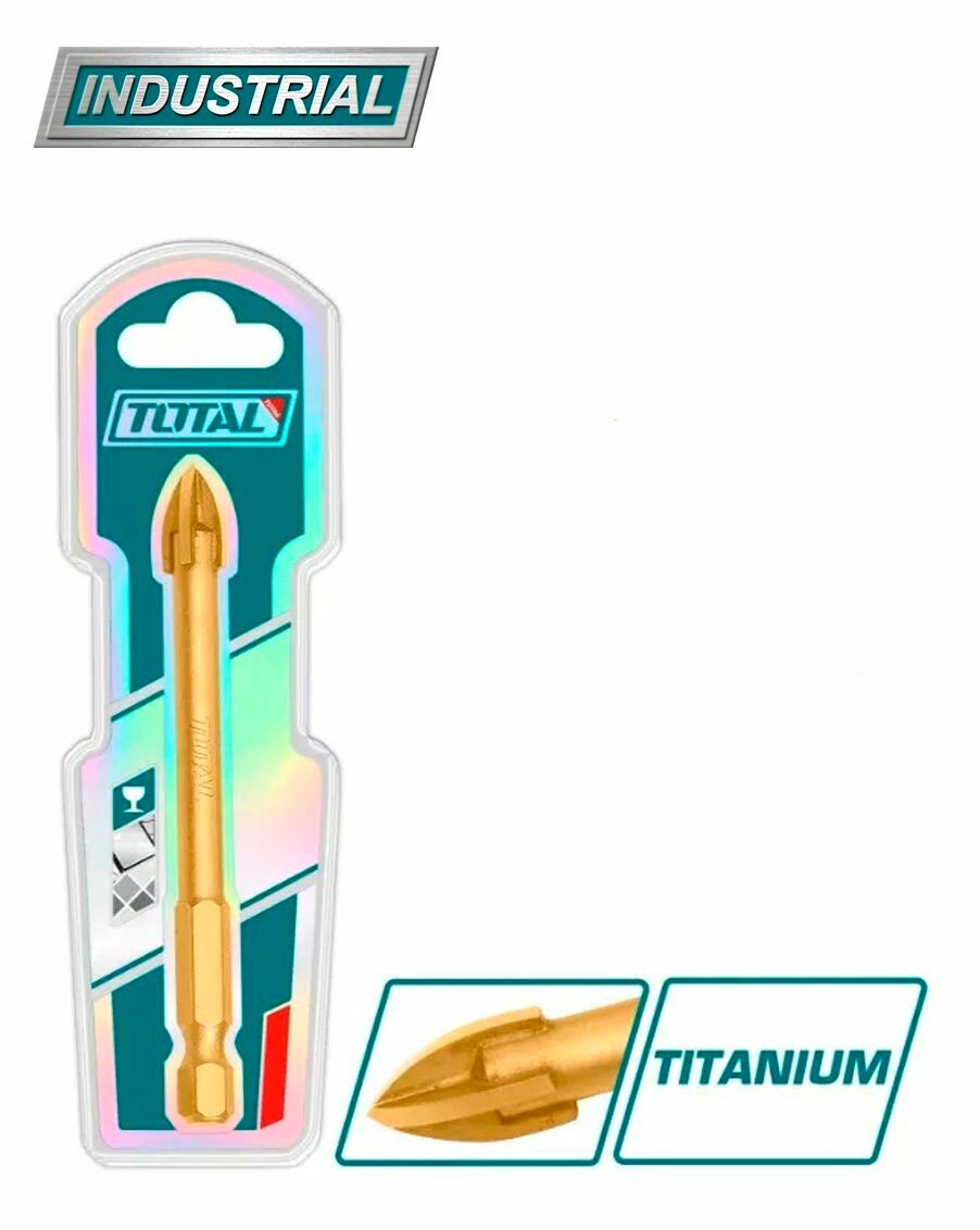 Сверло алмазное TOTAL TACG211212 для стекла и плитки, 12х87 мм, SDS-plus