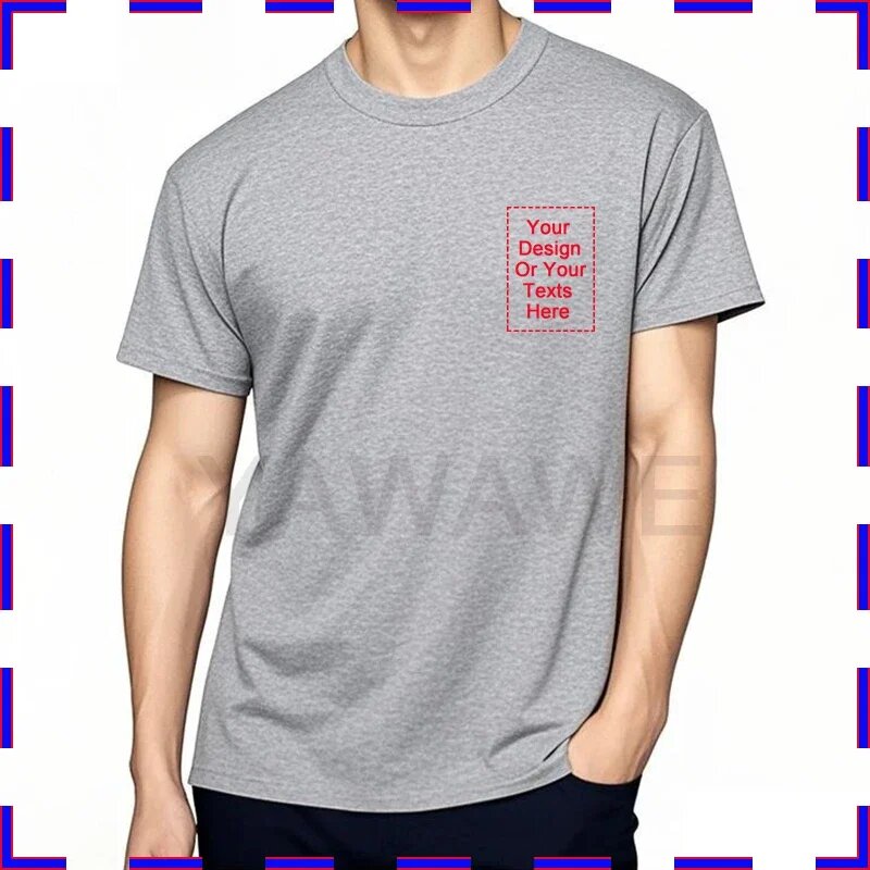 Футболка с принтом по индивидуальному заказу. Летние подарки. Топы. Создайте свой собственный фото или футболку с логотипом. Мужские топы на заказ. Футболка с персонализированным сообщением.