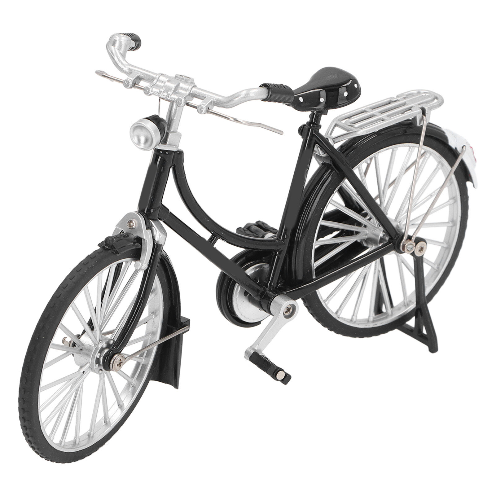 Ретро-модель велосипеда, винтажная фигурка велосипеда из сплава, реалистичная коллекционная фигурка велосипеда, украшение для детей и женщин, черная.