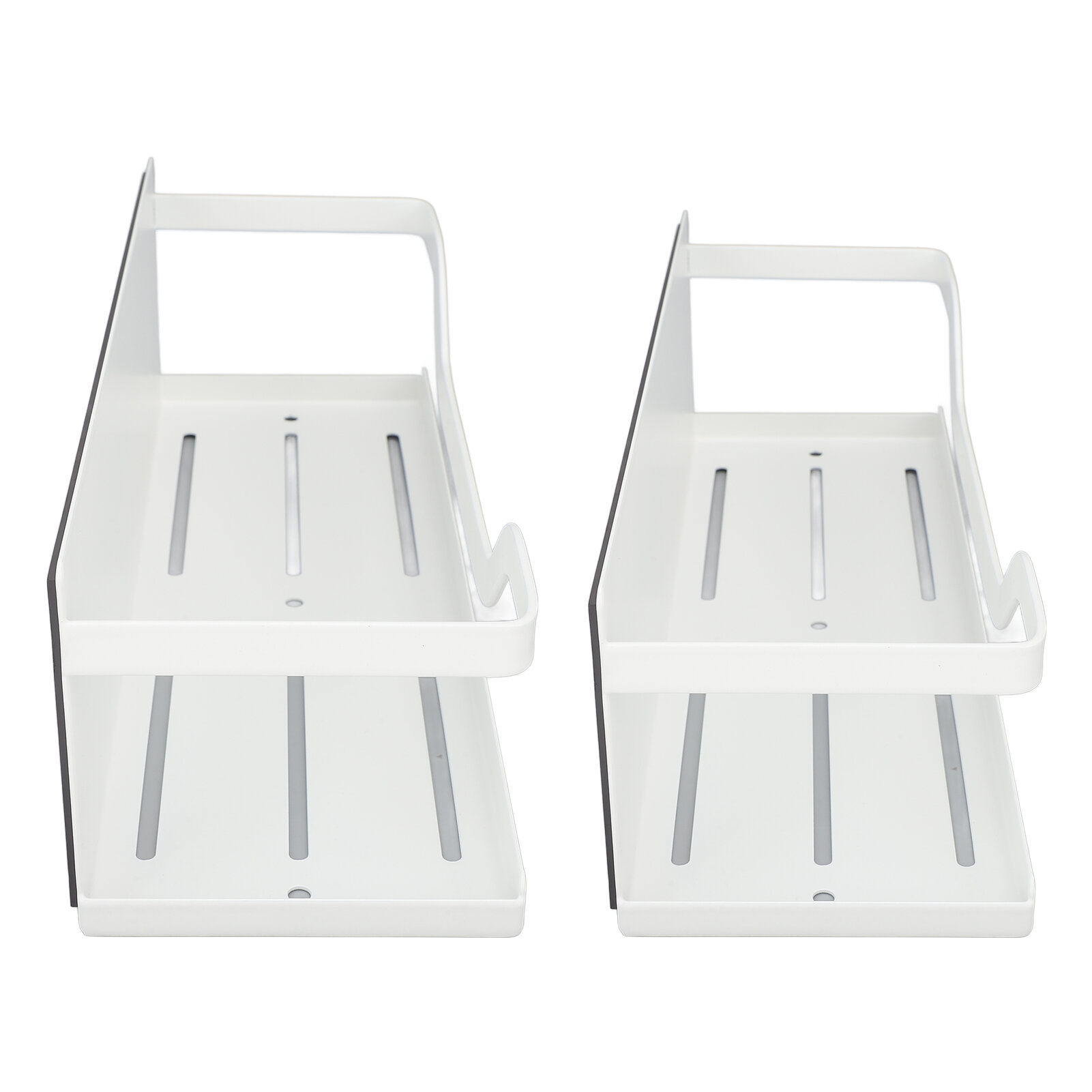 2 шт. магнитная полка для специй для холодильника, углеродистая сталь, компактный органайзер для специй, магнитная полка для кухонных банок, бутылки для приправ, белый цвет