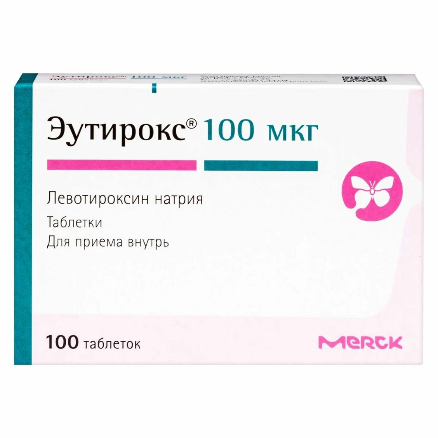 Эутирокс, таблетки 100 мкг, 100 шт.
