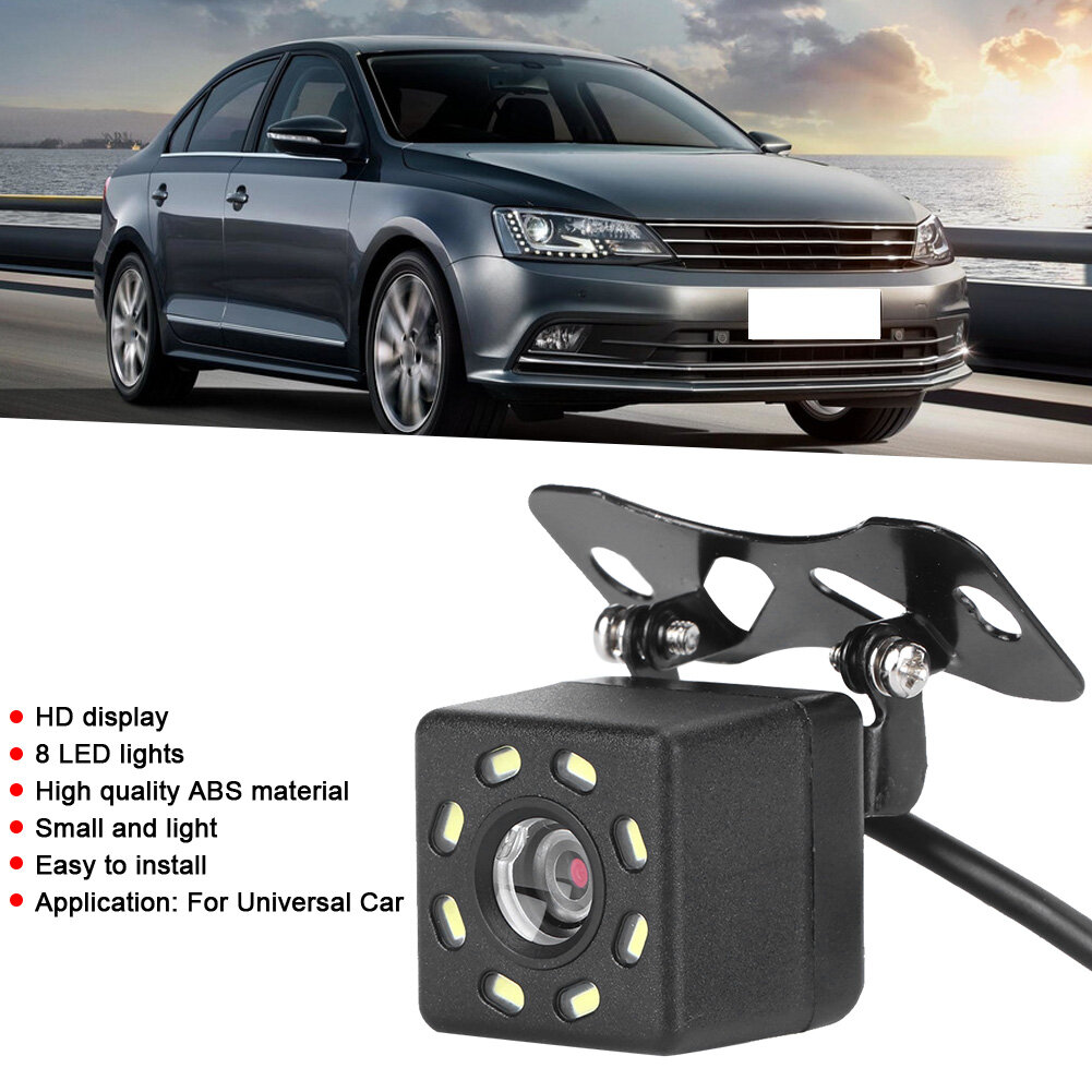 Автомобильная камера заднего вида IP68 Водонепроницаемая 8 светодиодов Реверсивная парковочная камера ночного видения