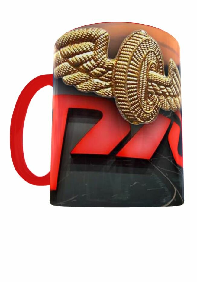 Уникальная кружка премиум класса, РЖД Российские железные дороги, Авторский бокал ручной работы Красная цвет РЖД уникальная, фирменная 330 мл