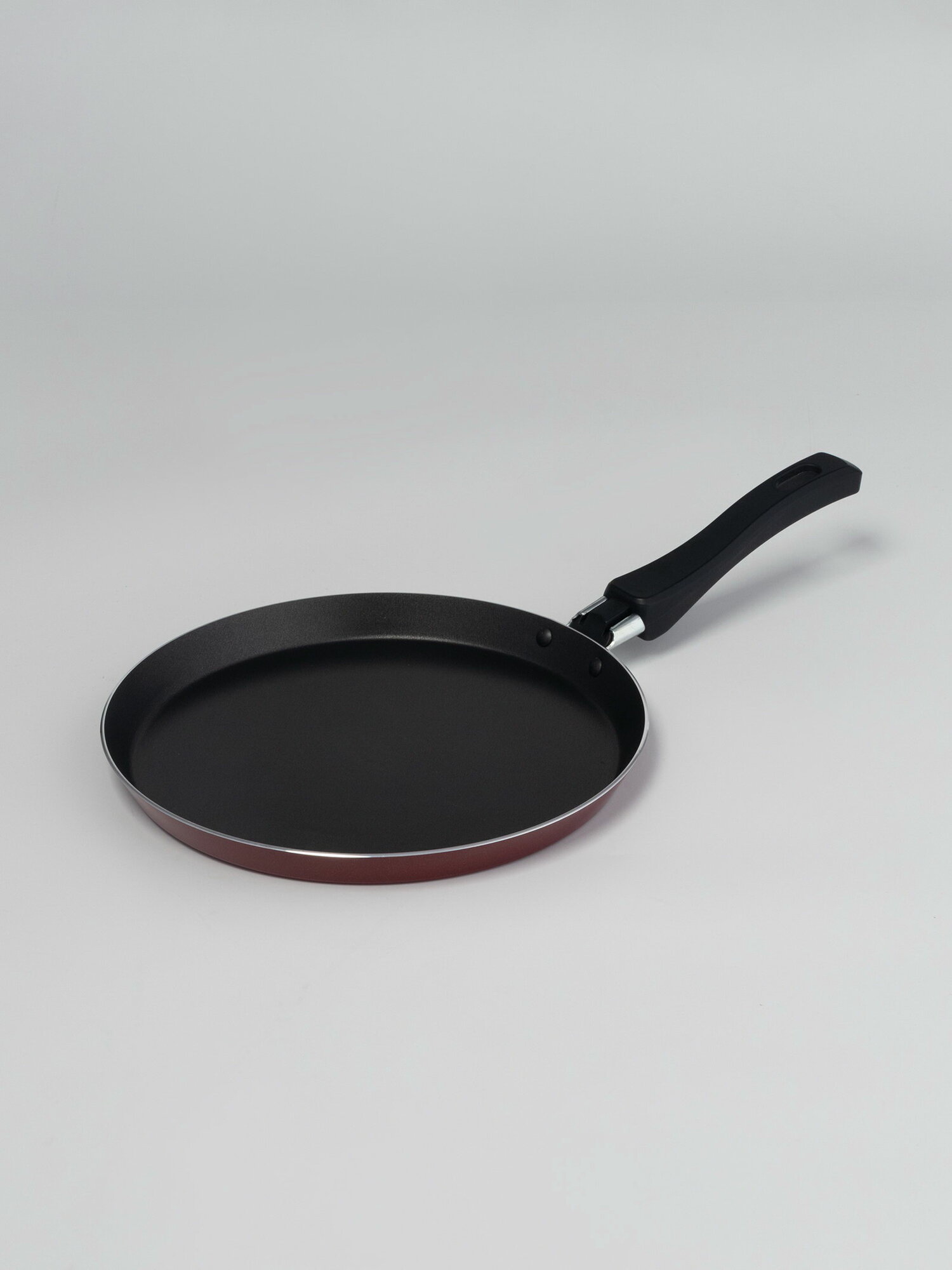 Сковорода блинная "Эксперт", d=22 см, пластиковая ручка, антипригарное покрытие, алюминий, бордовая
