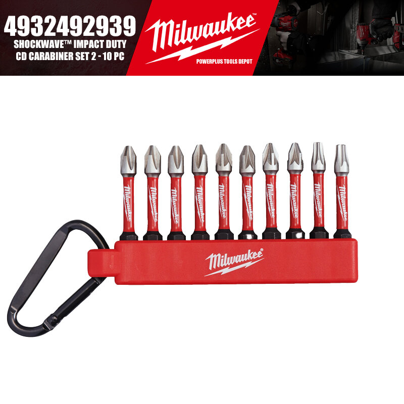 Milwaukee 4932492939 ударная волна Набор карабинов CD 2 - 10 шт Аксессуары для инструментов