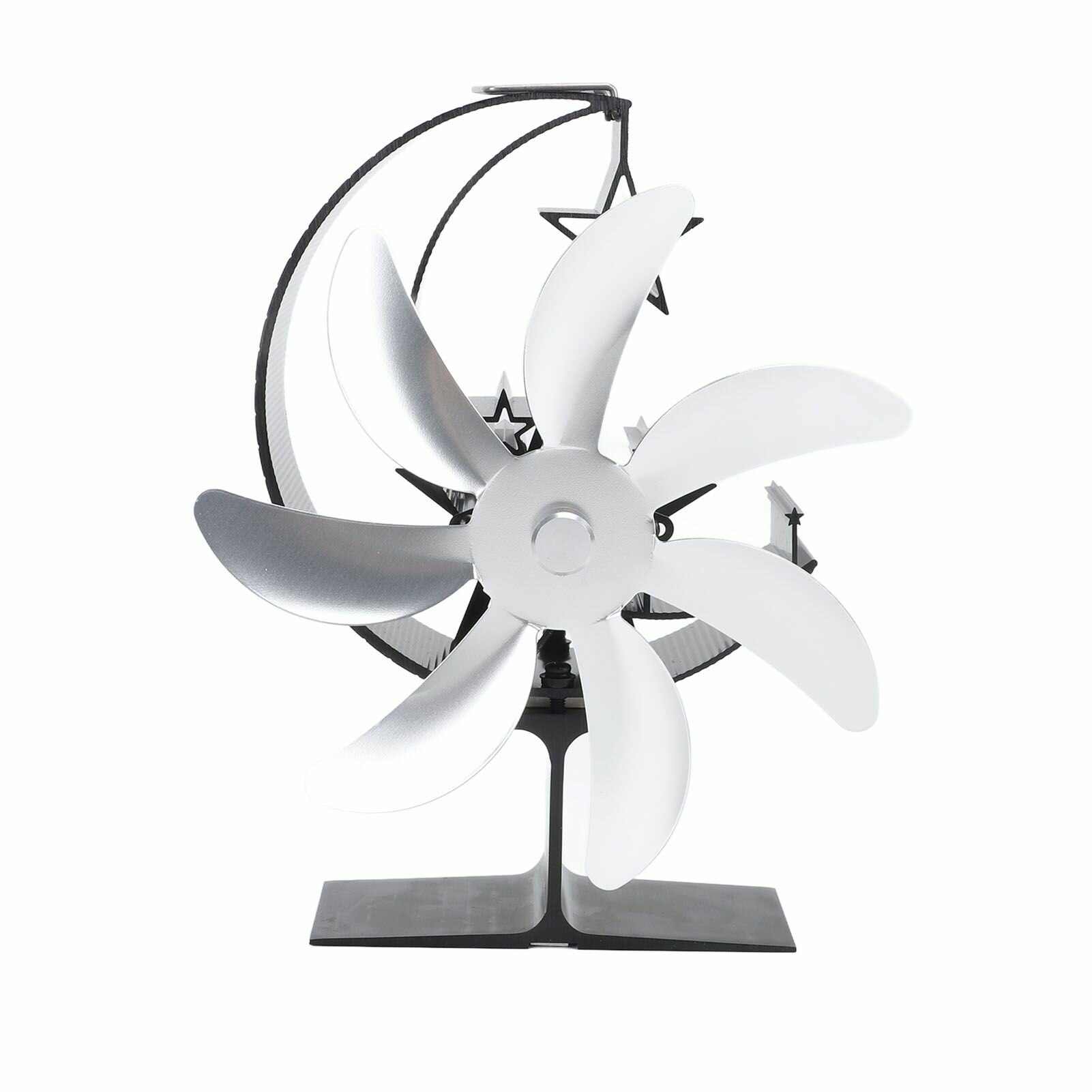 7-лопастной вентилятор для печи с термоприводом (серебристый)