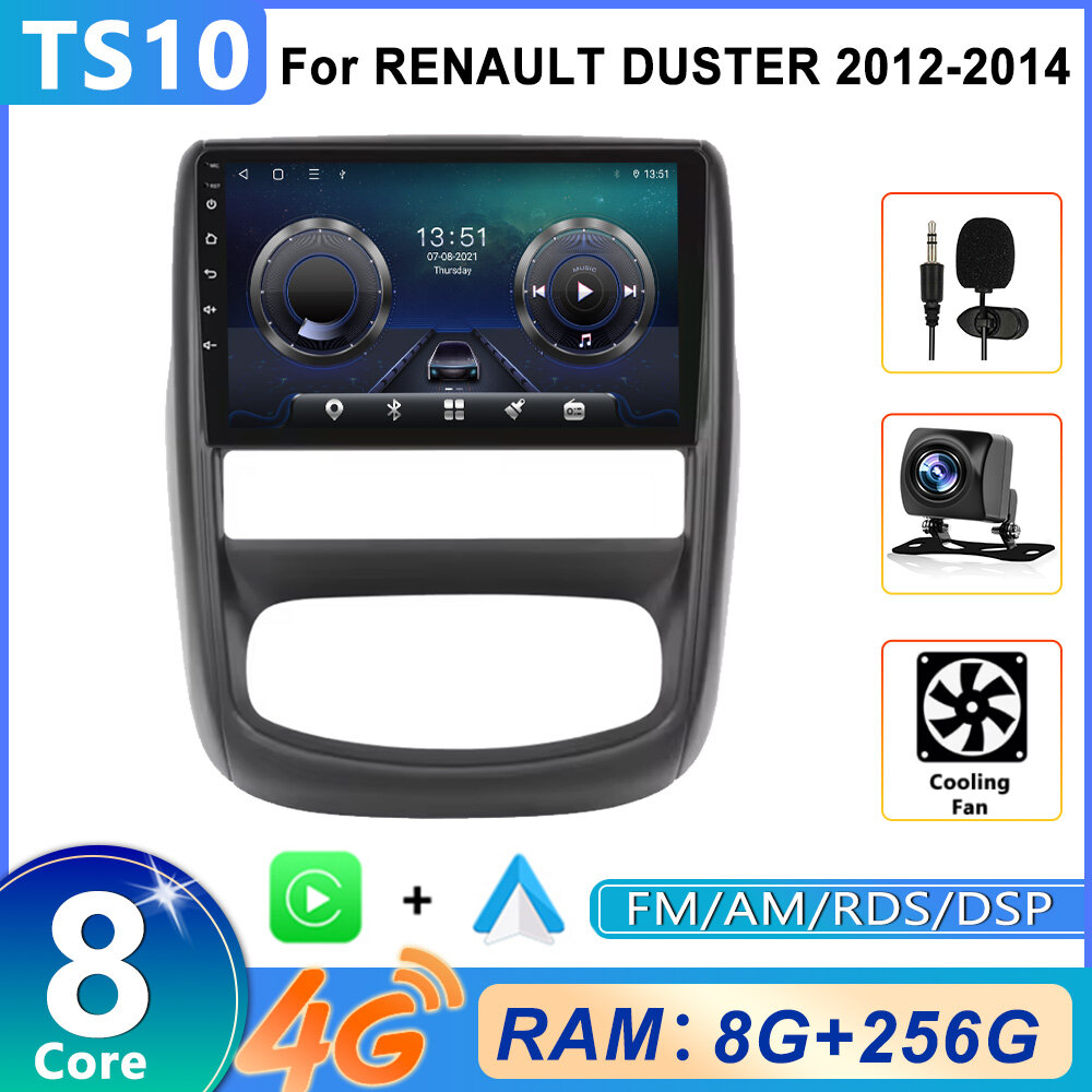 Android для RENAULT DUSTER 2012-2014/ Автомагнитола Андроид рено дастер 2012-2014 4G-SIM Wifi Bluetooth Gps навигатор Мультимедиа автомабиля