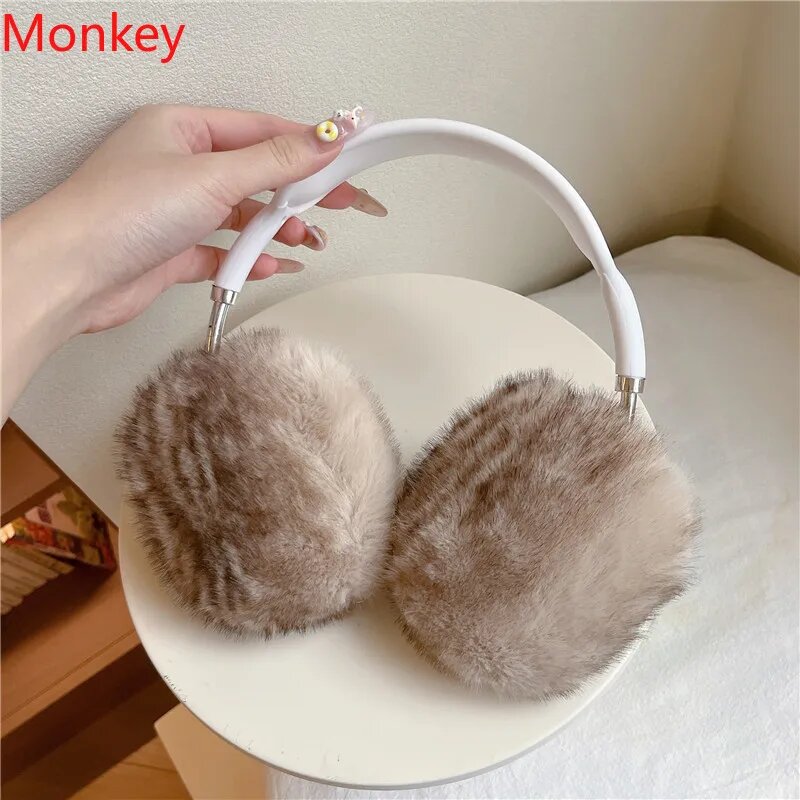 Пушистый чехол для наушников Airpods Max Wheat Shell Tease Хаки