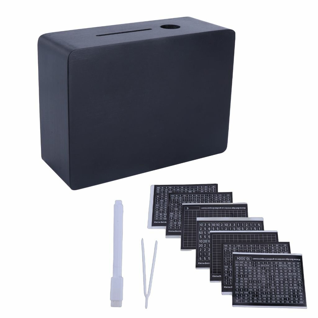 Копилка, Монолитная копилка - черная, 1 комплект