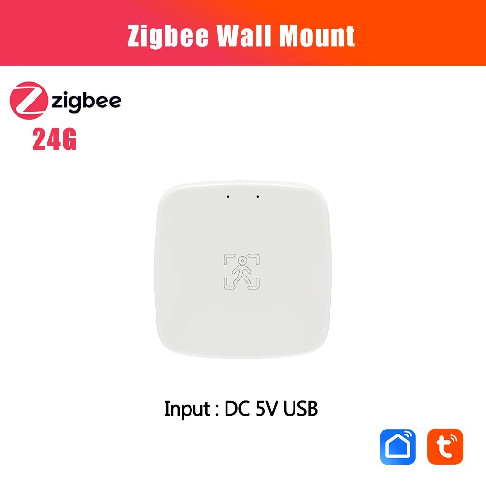 Tuya Zigbee Радар-детектор присутствия 24G Zigbee Wall