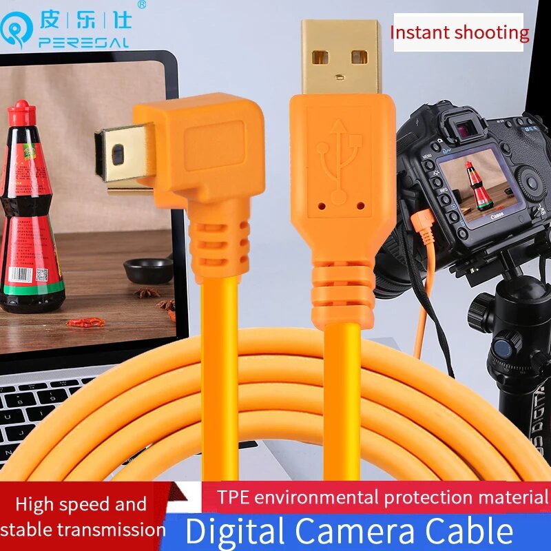 Кабель Mini USB для Canon 5D3 5D2 6D2 80D 750D 3 м