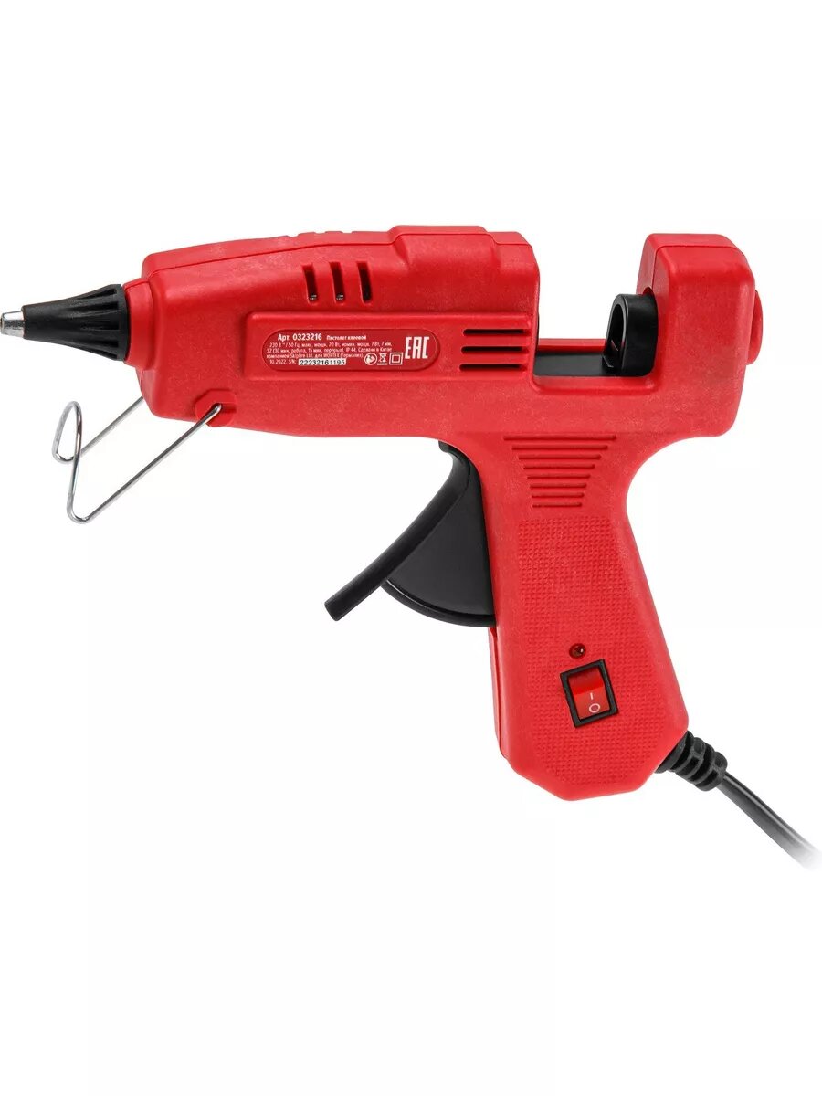 Клеевой пистолет 20 Вт, 7,2 мм WORTEX LX GG 0710-3 термопистолет