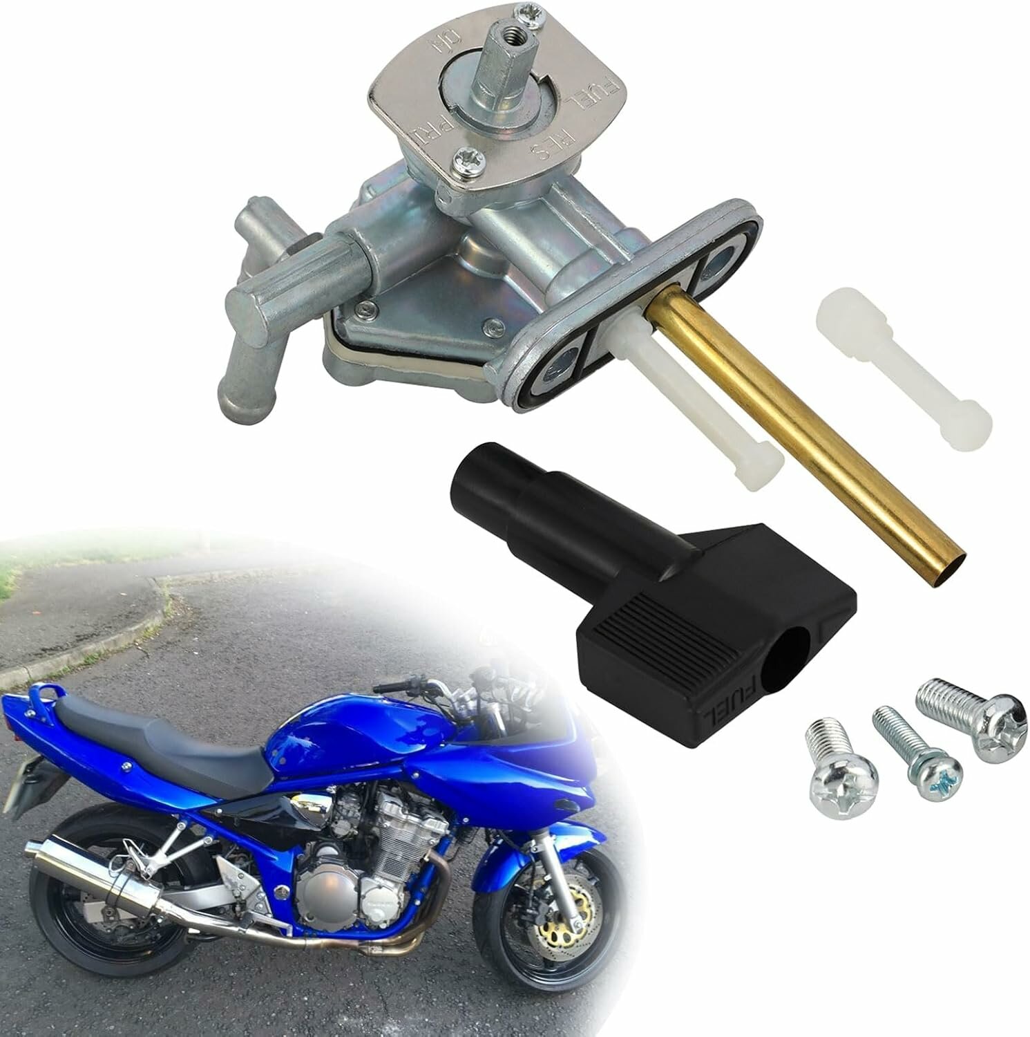 Кран топливный мотоцикла Suzuki GSF600 / GSF1200 Bandit 44300-26E00 44300-26E01
