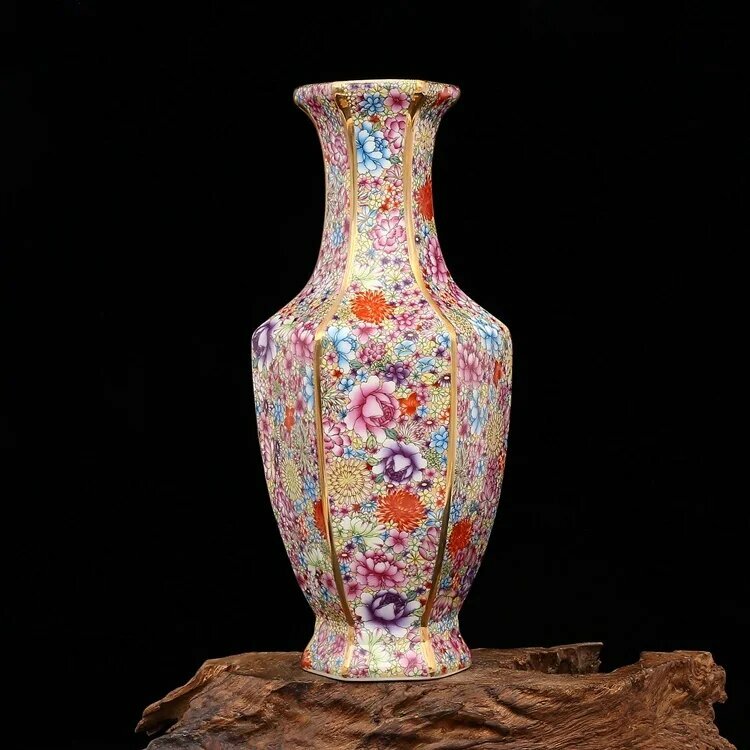 Керамическая ваза enhancement Цзиндэчжэнь золотой цвет, vase x 1